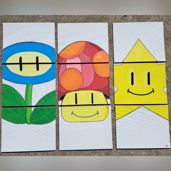 Hand Crafted | Wall Decor | Handmade Mario Painting | Poshmark